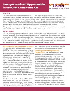 Intergenerational Programs & Spaces - Generations United